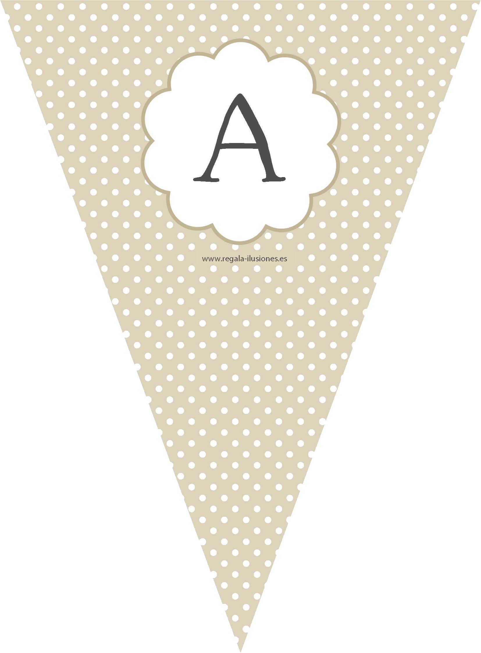 100 Banderín Letra BPB imprimible - Regala Ilusiones